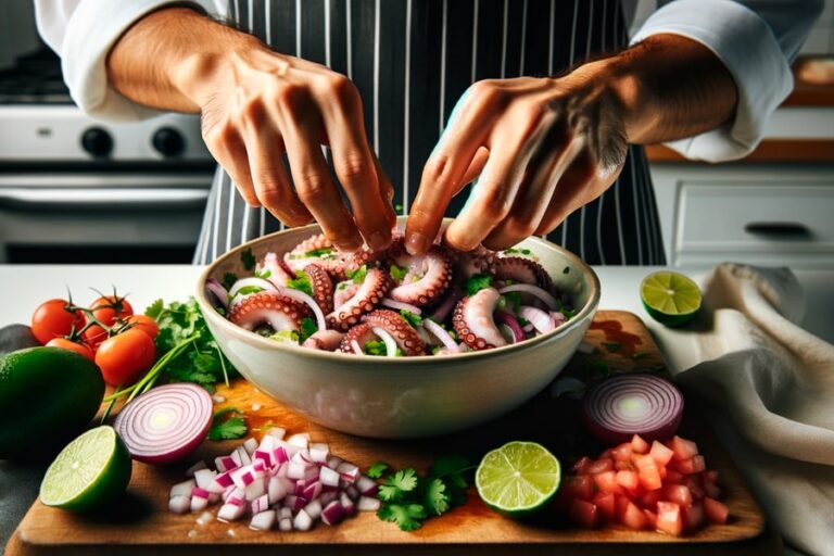 Receta Ceviche de Pulpo casero rápido, saludable y muy fácil